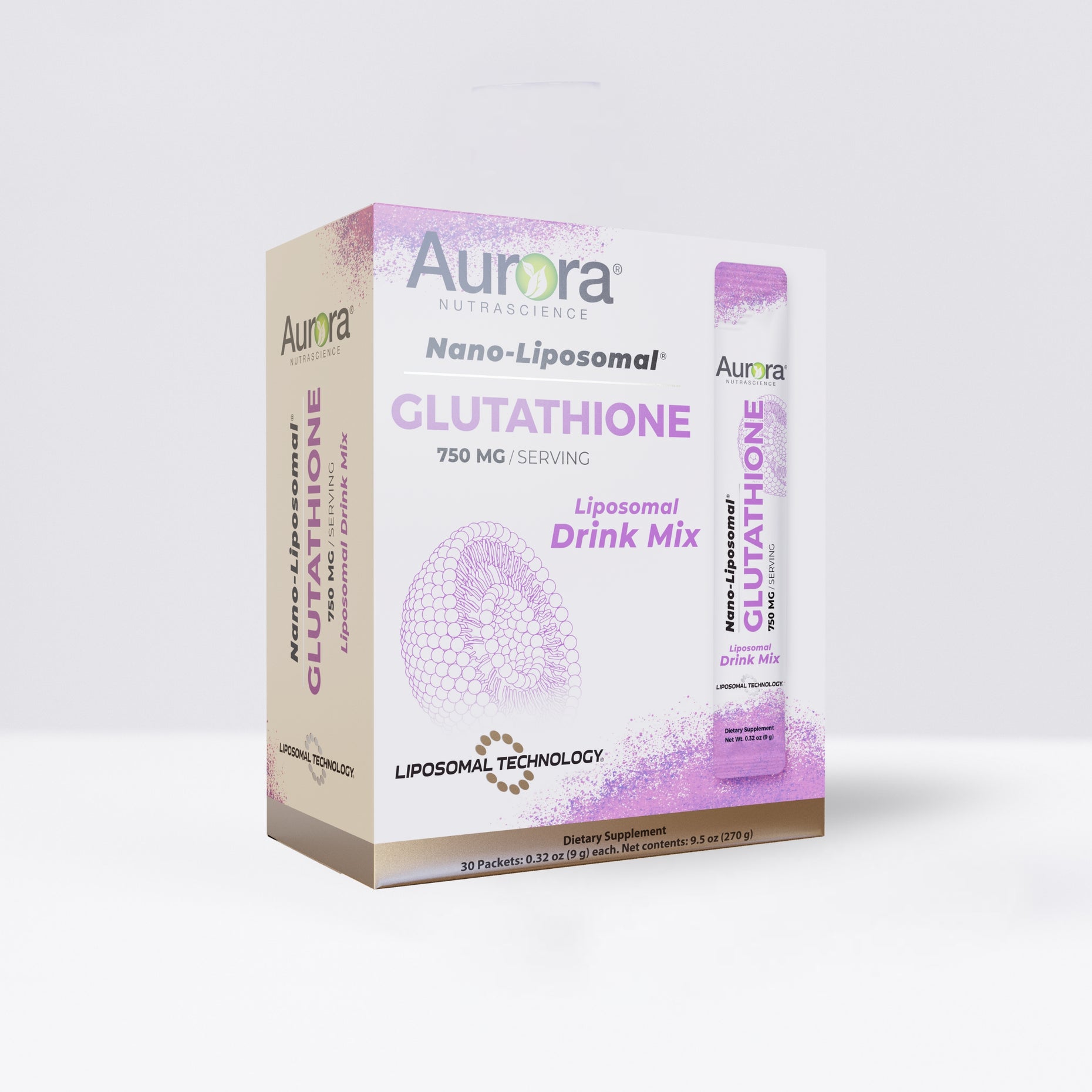 750 mg Liposomal Glutathione Drink Mix – Aurora Nutrascience